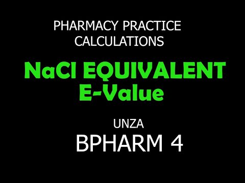 Sodium Chloride (NaCl) Equivalent E-Value Pharmacy Practice ...