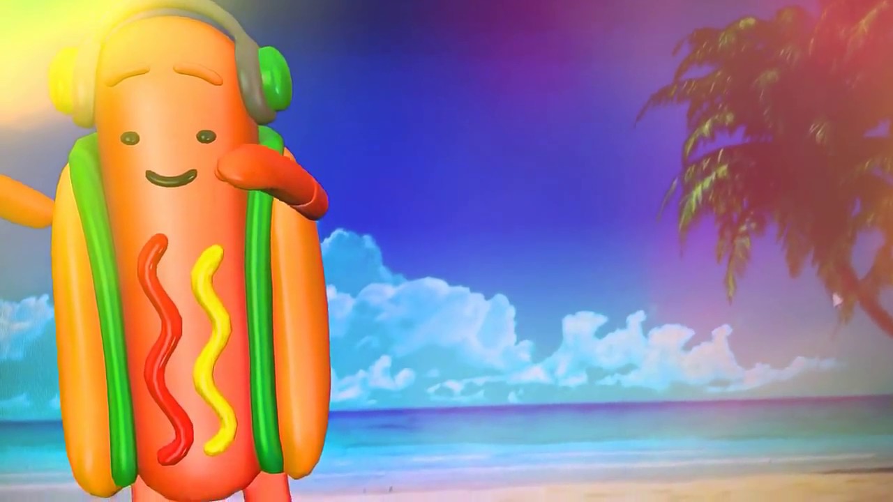Dancing Hot Dog At The Beach - YouTube