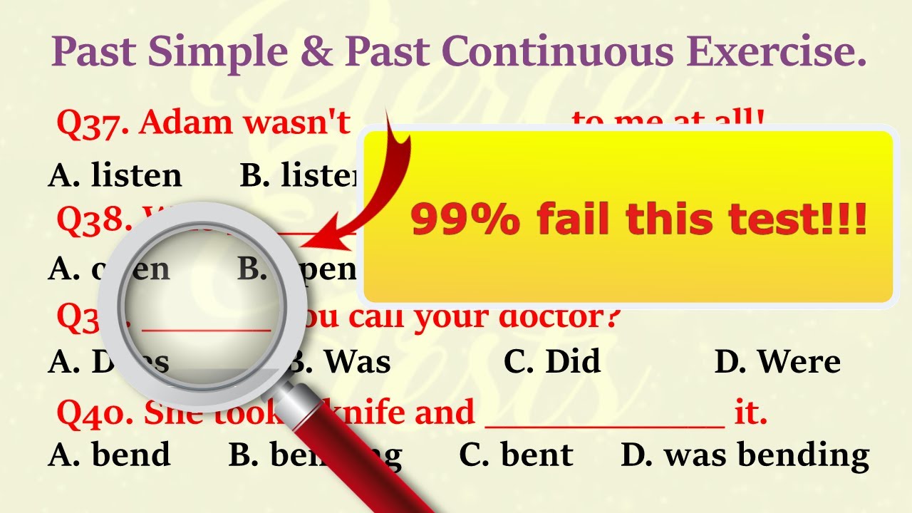 English Grammar Test ️ 99% Fail This Past Simple & Past Continuous Quiz ...