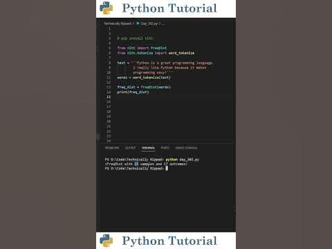 NLP Frequency Distribution (NLTK) | Python Tutorial - YouTube