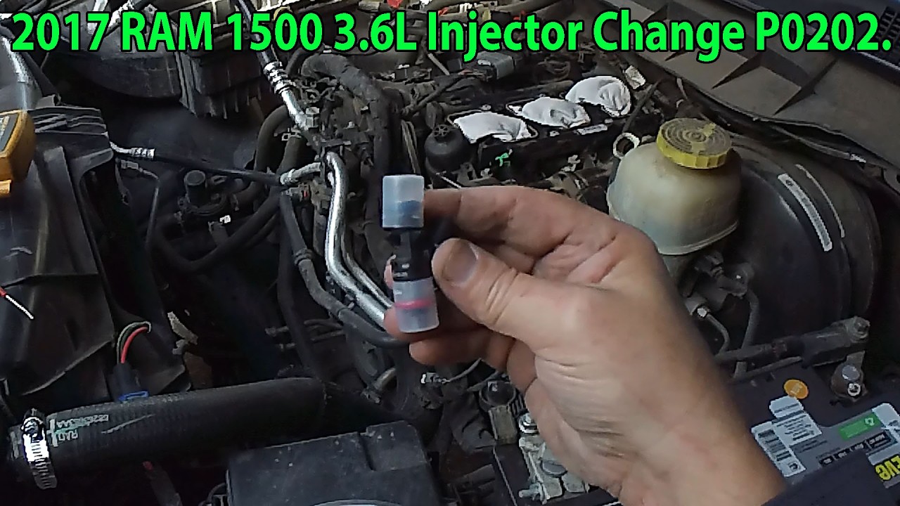 2017 RAM 1500 Injector Diagnosis and Replacement due to Code P0202 and Rough Idle. - YouTube