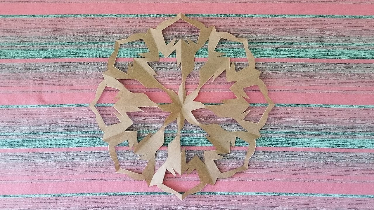 कागज से बना डिजाइन & Very Beautiful Design Shap / Easy Paper Cutting ...