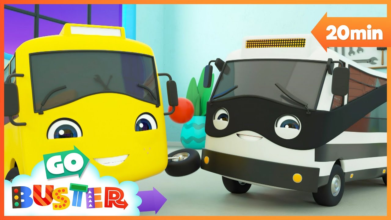 Sleepover Fun with Bandit & Buster! 😴 | Go Buster - Bus Cartoons & Kids ...