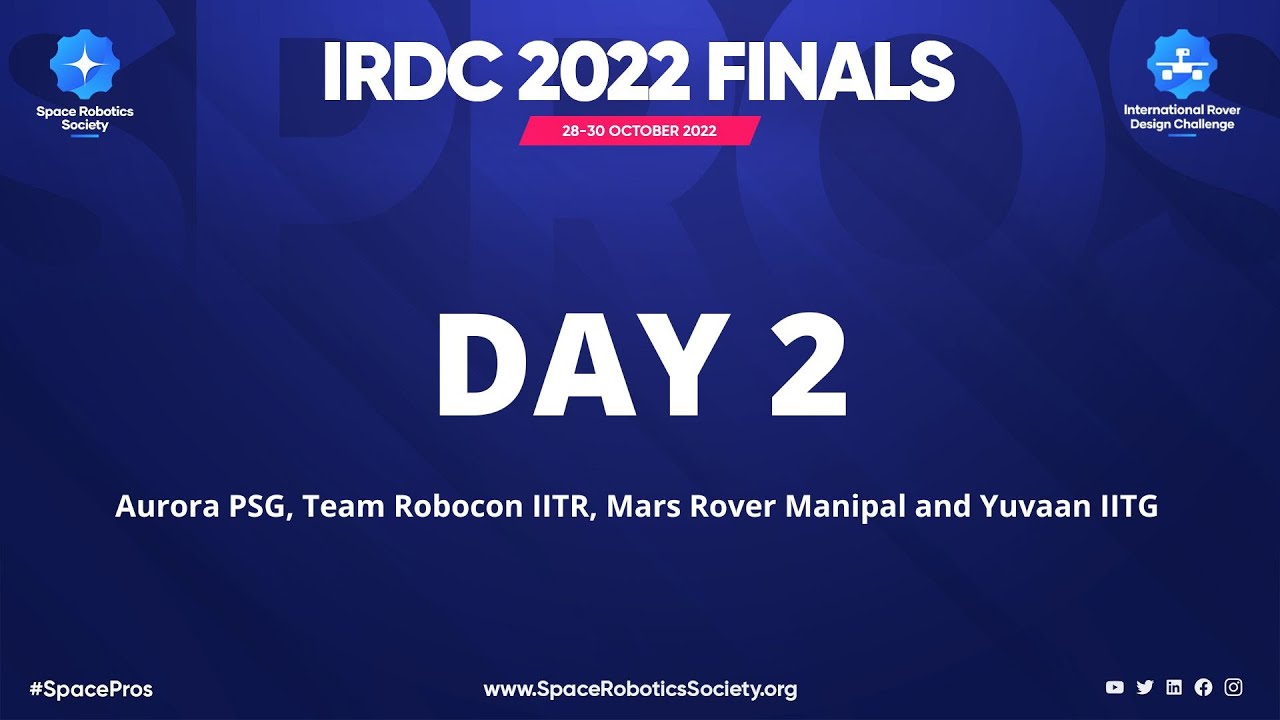 Space Robotics Society's International Rover Design Challenge (IRDC ...