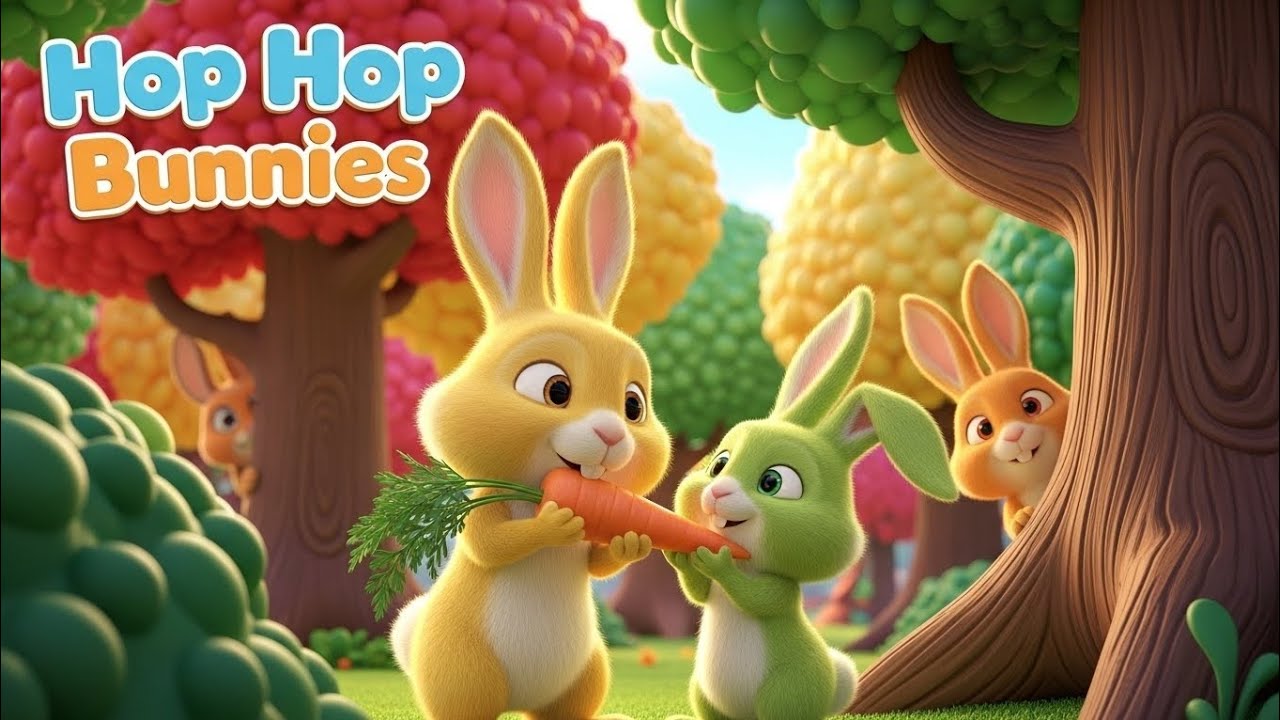 Hop Hop Bunnies Song 🐇 | Nursery Rhymes For Toddlers | Fun With Bunnies ...