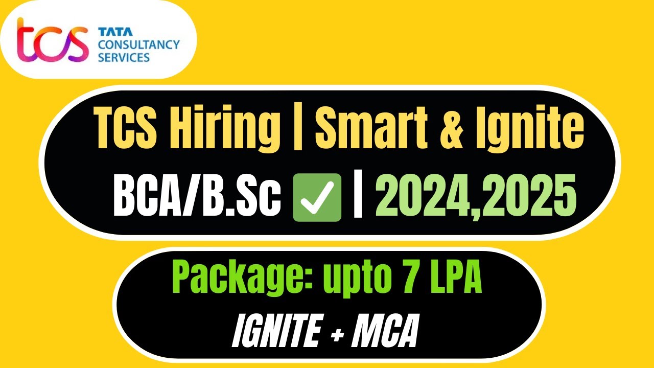 🔥TCS Smart Hiring & Ignite 2025 | Steps to Apply for Drive in TCS Smart ...