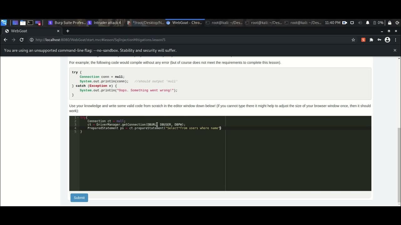 A1-Injection: SQL Injection (Mitigation) (6) - YouTube