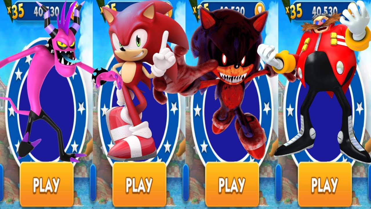 Sonic Dash - Red Sonic vs Red Sonic EXE vs All Bosses Zazz Eggman All ...
