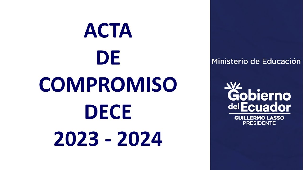 ACTA DE COMPROMISO DECE 2023-2024 - YouTube