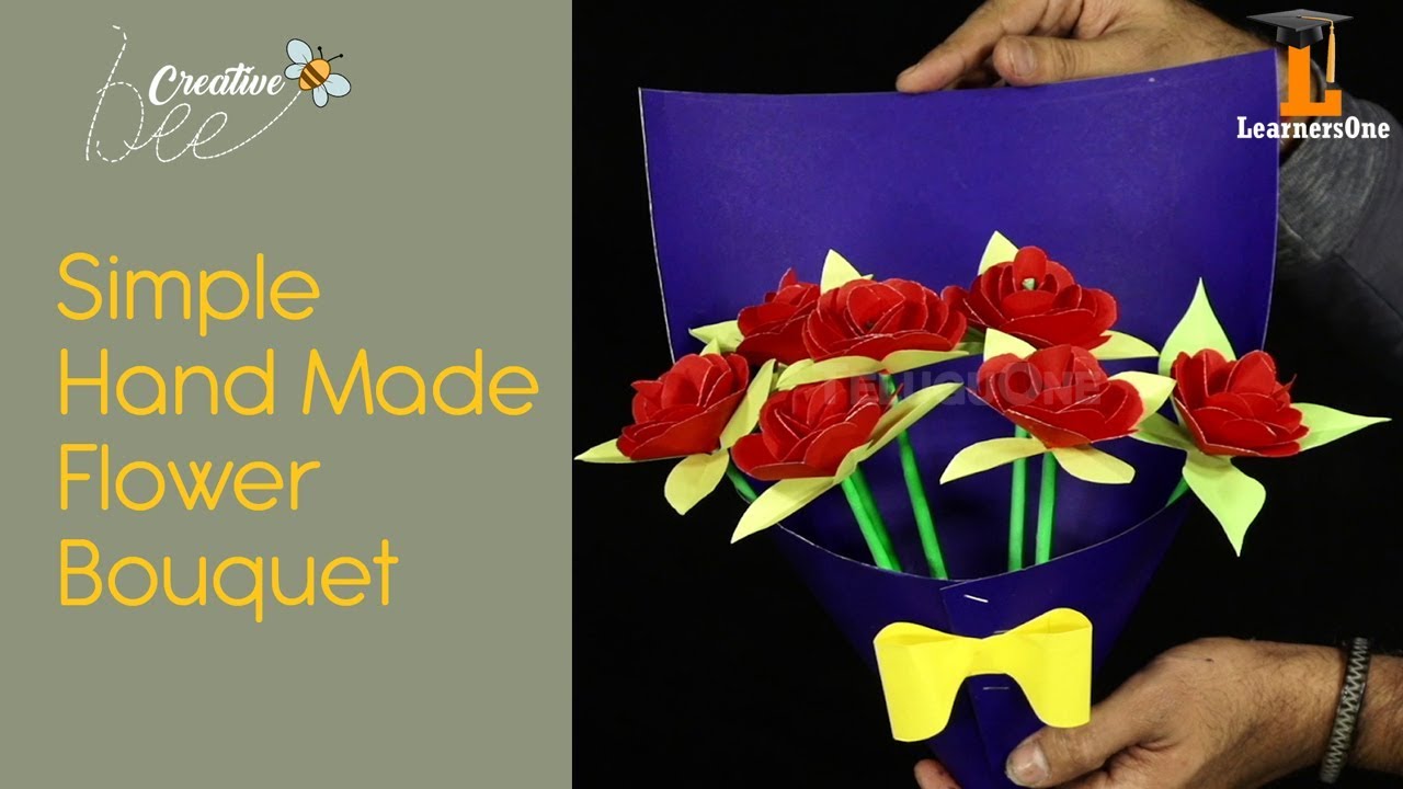 How to Make Paper Rose Flower Bouquet | DIY Paper Crafts | LearnersOne ...