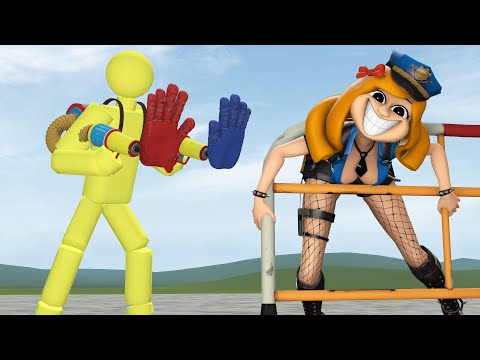 MISS DELIGHT POLICE IN A FENCE POPPY PLAYTIME CHAPTER 3 in GARRYS MOD