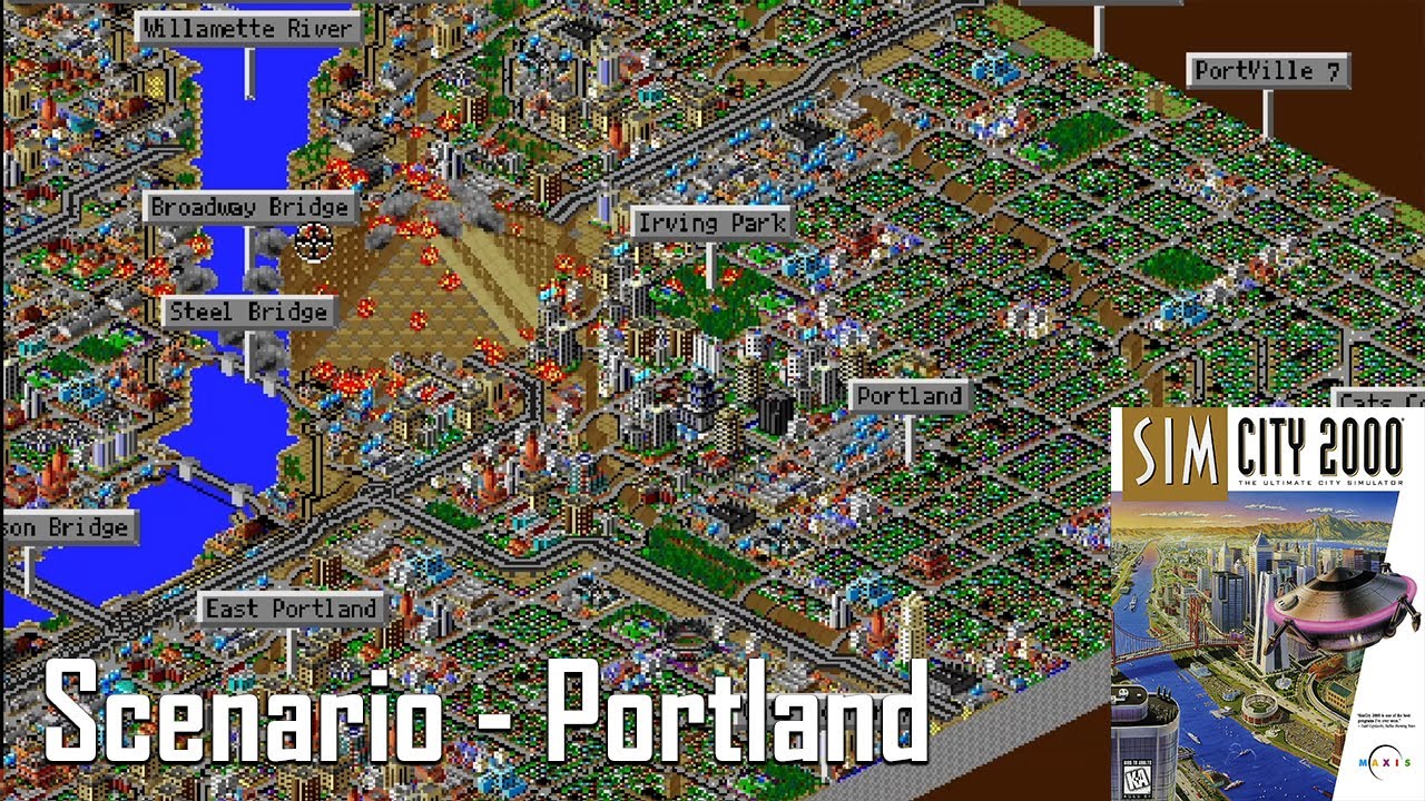 SimCity 2000 - Scenario Playthrough - Portland - YouTube