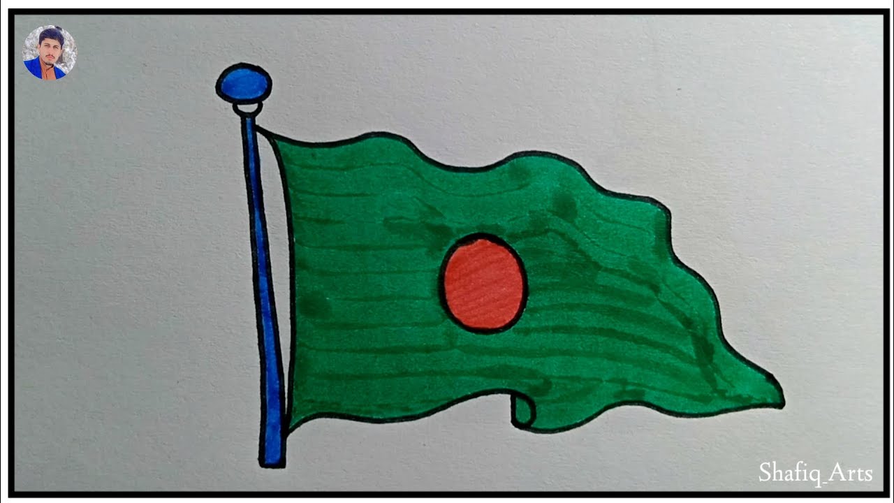 How to draw the national flag of Bangladesh step by step | potaka ...