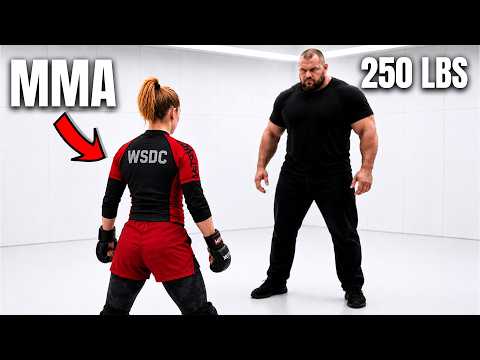 Female Pro Fighter vs 250 LBS Opponent