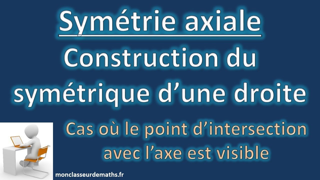Symétrie axiale - Symétrique d'une droite (cas 1) - YouTube