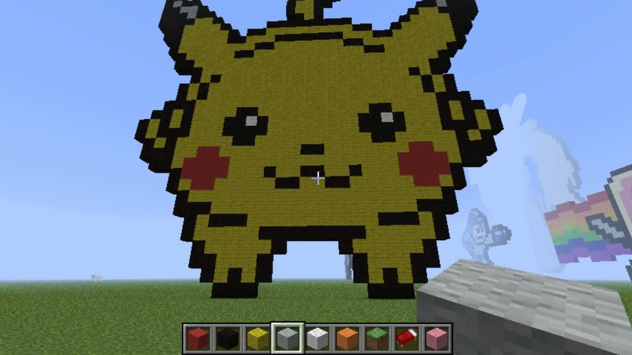 Minecraft Pixel Art: Pikachu - YouTube