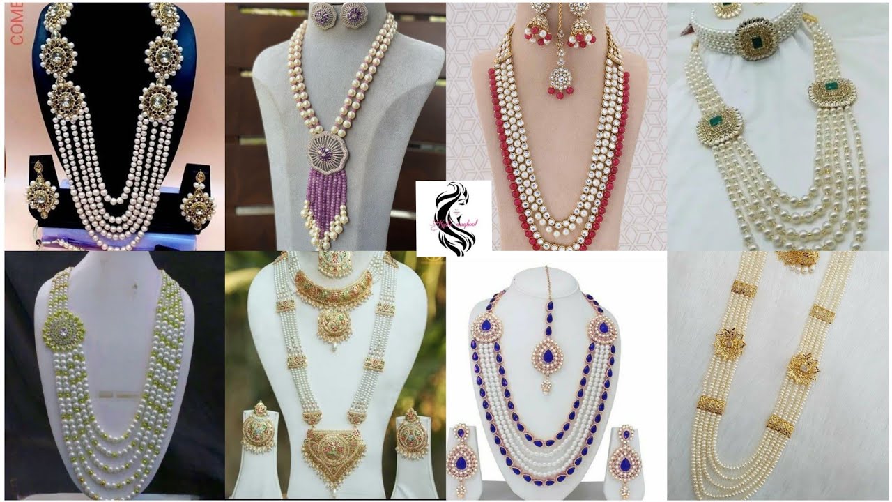 Bridal mala set, gold mala set , rani haar || naulakha , male set with ...