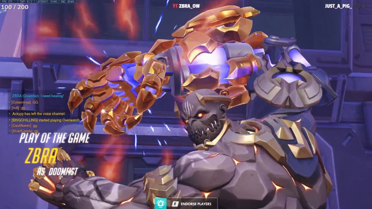Overwatch Doomfist God ZBRA Predator Of Volskaya -POTG & 24 Elims ...