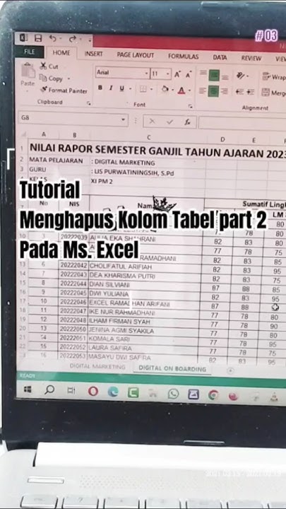 Cara Menghapus Kolom pada Ms. Excel Part 2 #tipsexcel #tutorialexcelpemula #belajarexcel - YouTube