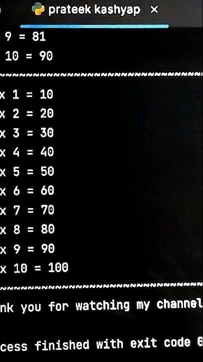 Basic Python Tricks for beginners | create a code for required tables ...