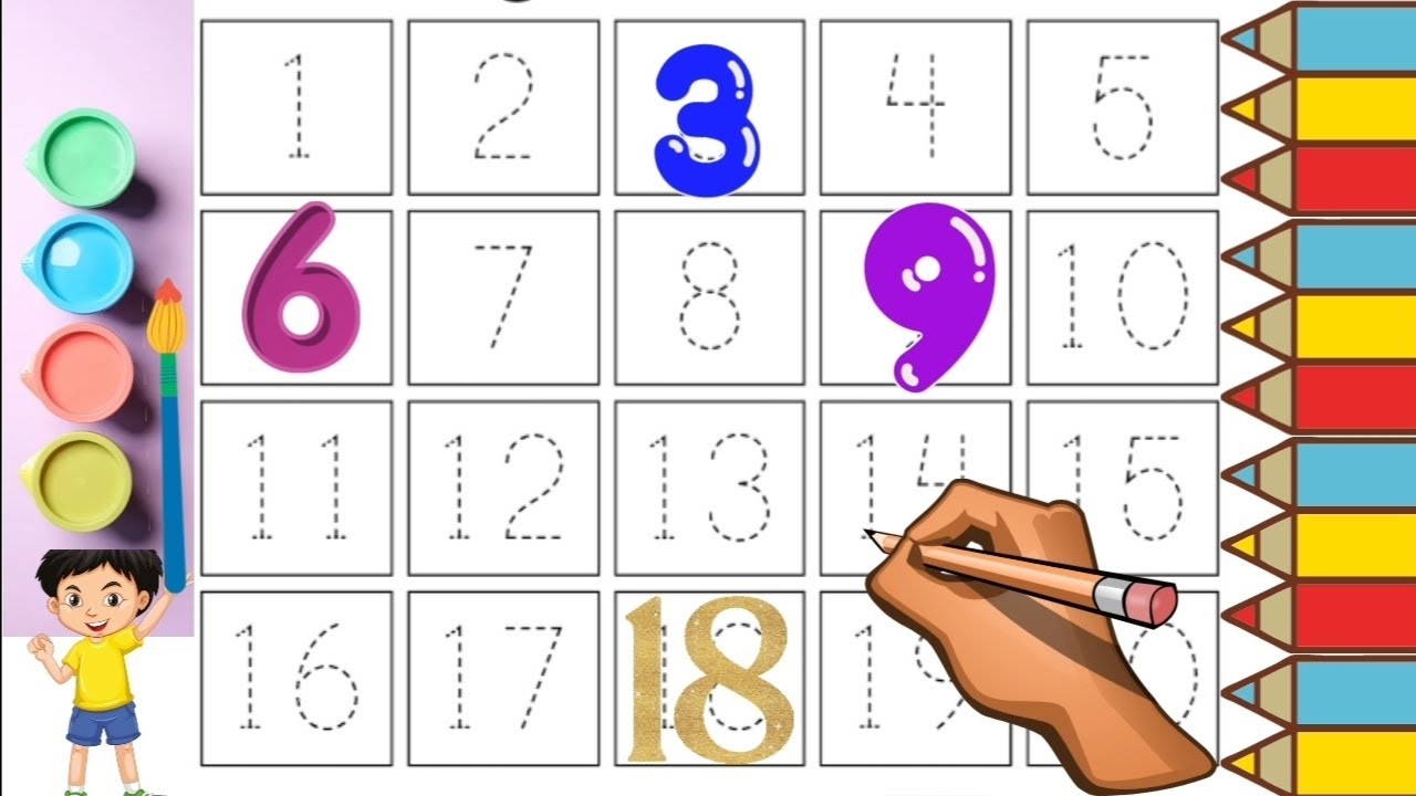 Learn to couting 1 to 100, 123 numbers, one two three song, 123 letters ...