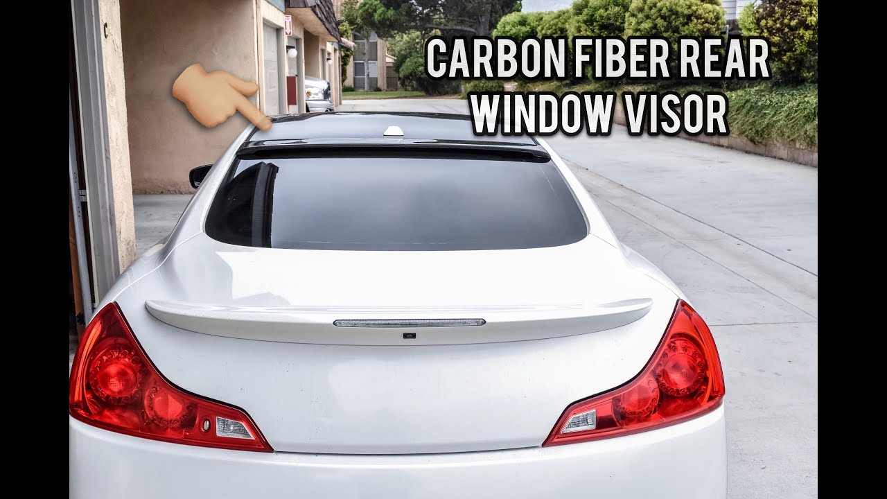 G37 CARBON FIBER window visor - YouTube