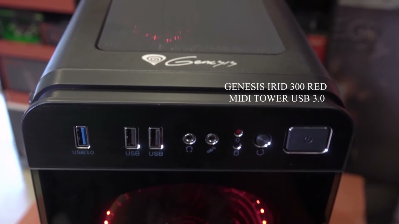 GENESIS IRID 300 RED MIDI TOWER PC BUILD . - YouTube