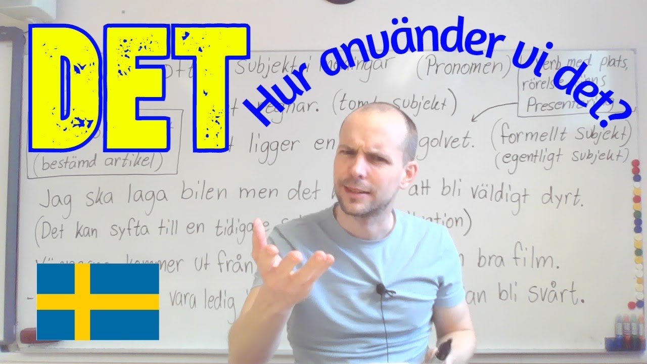 Hur använder man "DET"? (formellt subjekt) SFI - YouTube