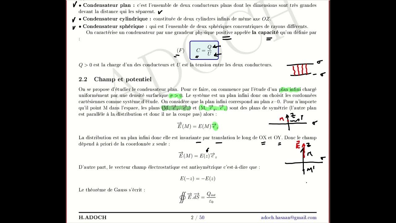 Electromagnétisme 2 || Chapitre 1 || Les condensateurs (PSI) - YouTube