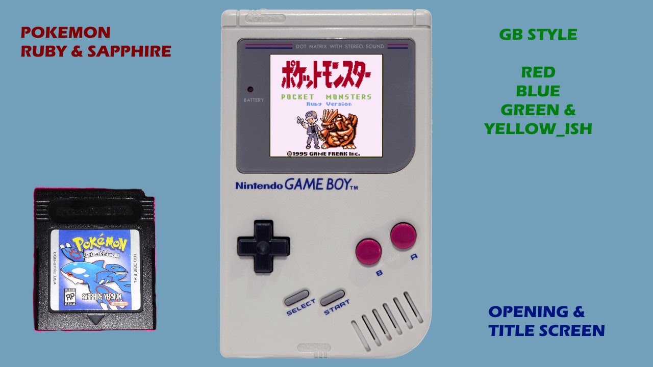 Pokémon Ruby - Opening Animation (with only GB_Ish, Pokémon Red Style ...