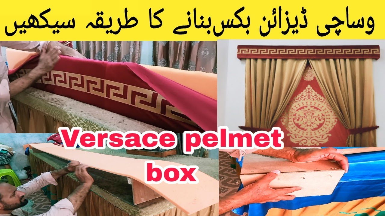 DIY | How to make Versace pelmet box | Versace Curtain box ideas ...