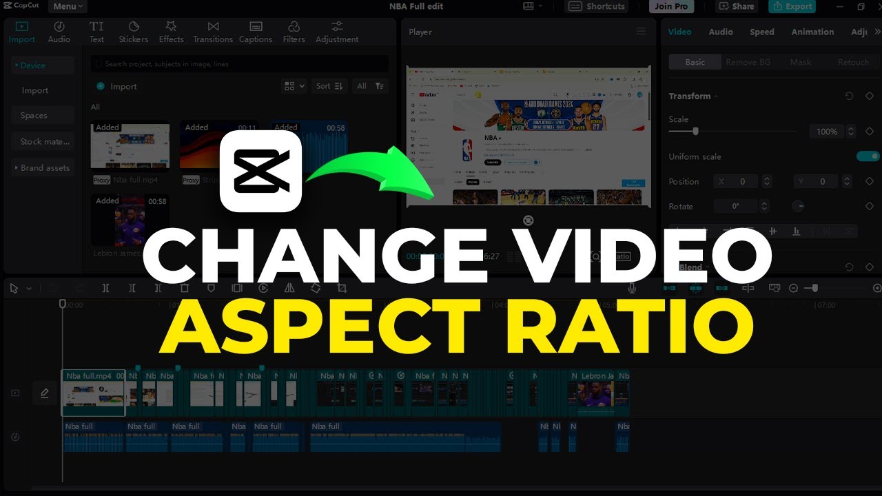 How To Change Video Aspect Ratio in CapCut PC! - YouTube