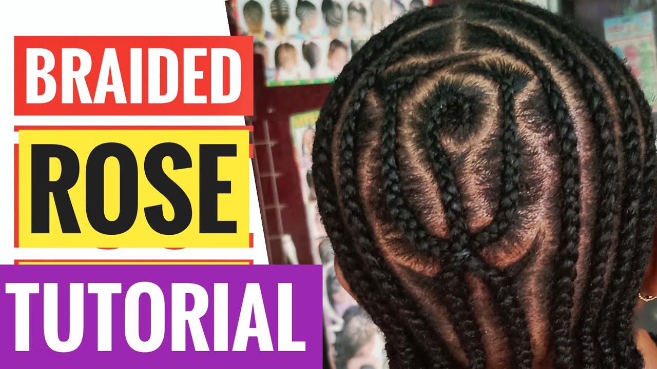 Viral Rose Braids || #RoseBraid Hair Tutorial On 4C Hair - YouTube