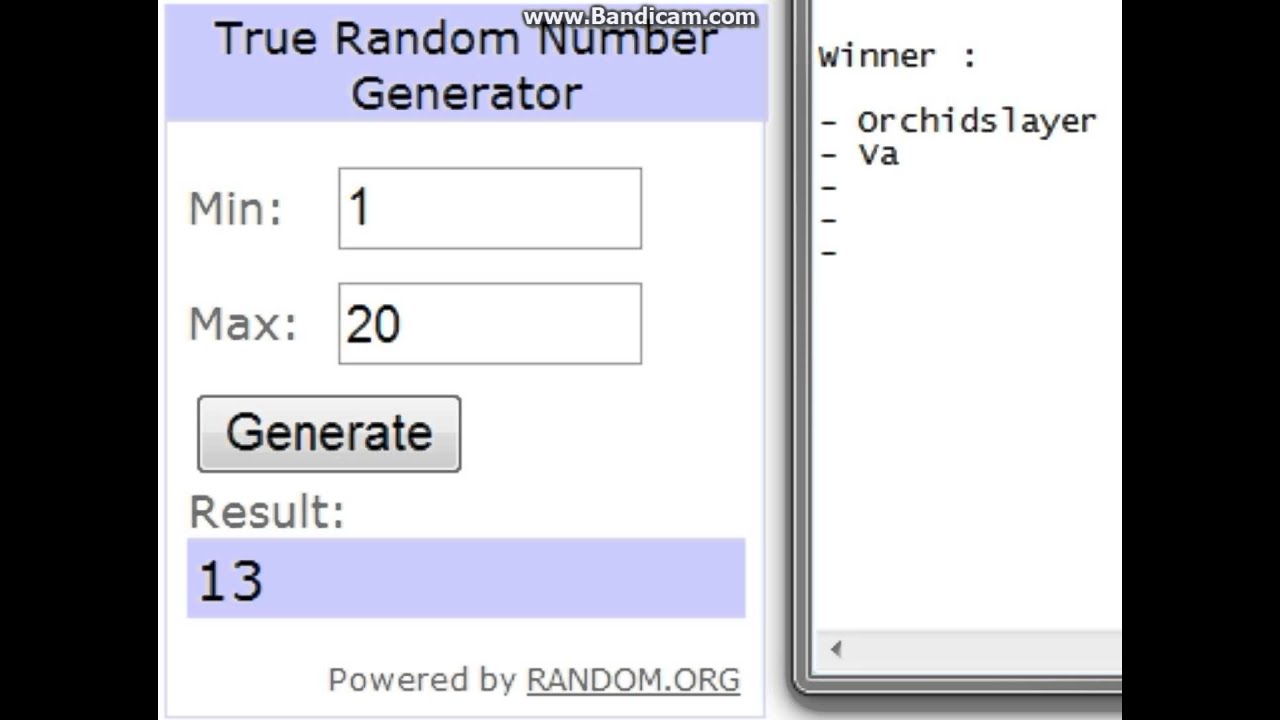 Random Number Generator for Random Prizes on Forum - YouTube