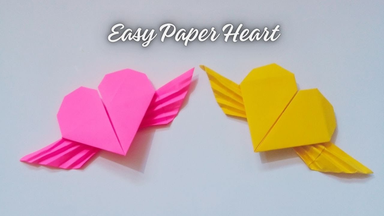 How to make Paper Heart Easy | Paper heart Craft | How to make Heart ...