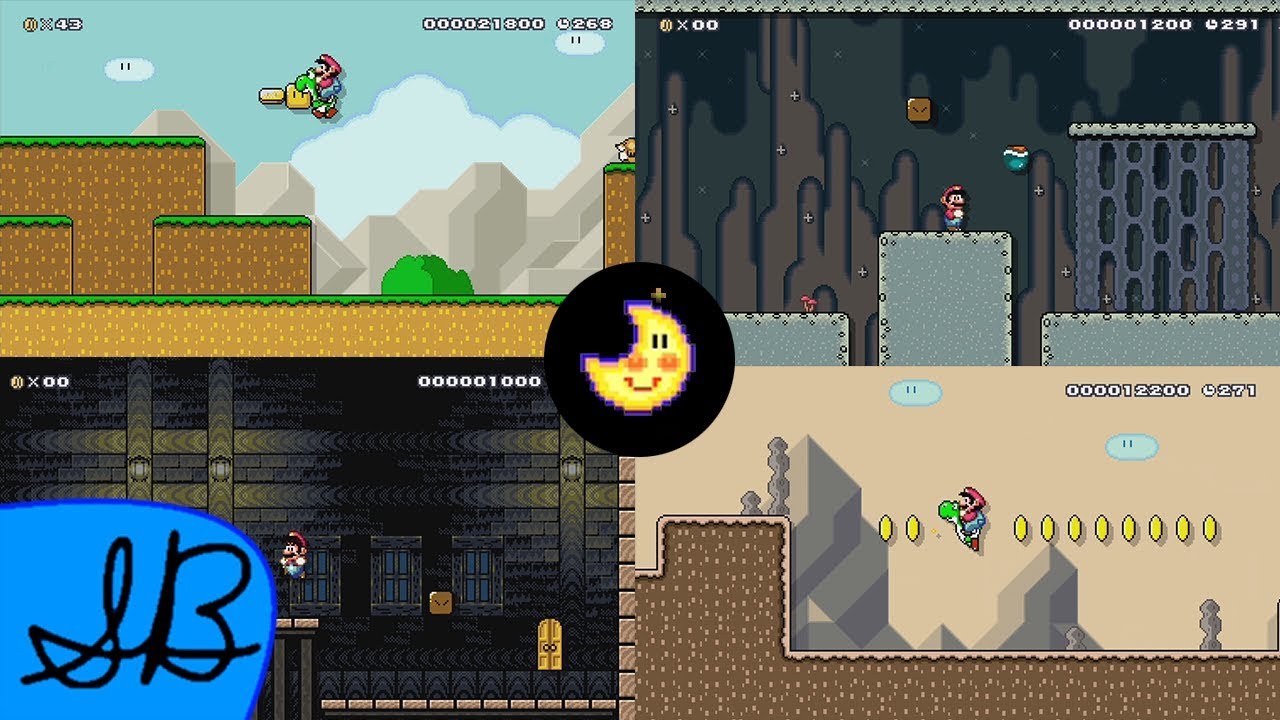 All Super Mario World Level Themes + Night Themes | Super Mario Maker 2 ...