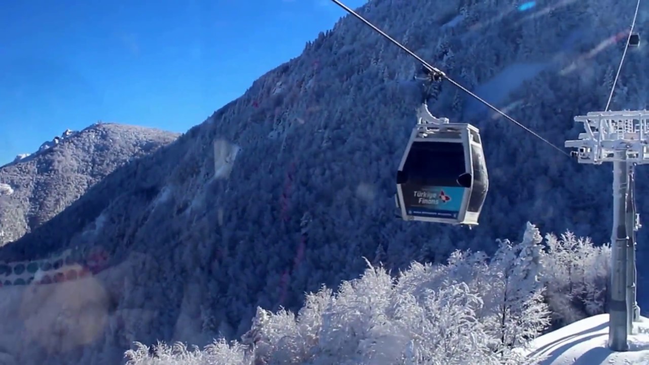 تلفريك بورصة وتزلج على الثلج - Bursa Teleferik and skiing - YouTube