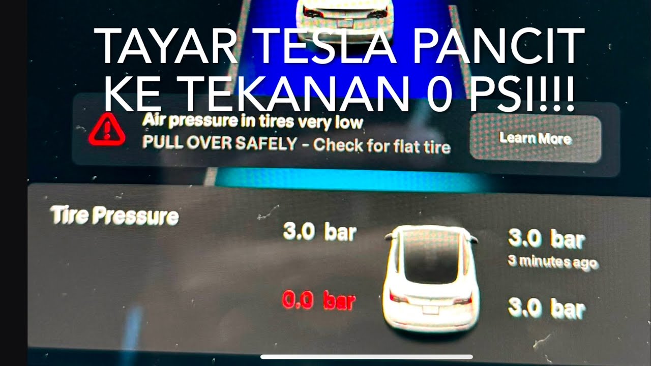 Tayar Tesla Pancit Ke Tekanan 0 PSI!!! - YouTube