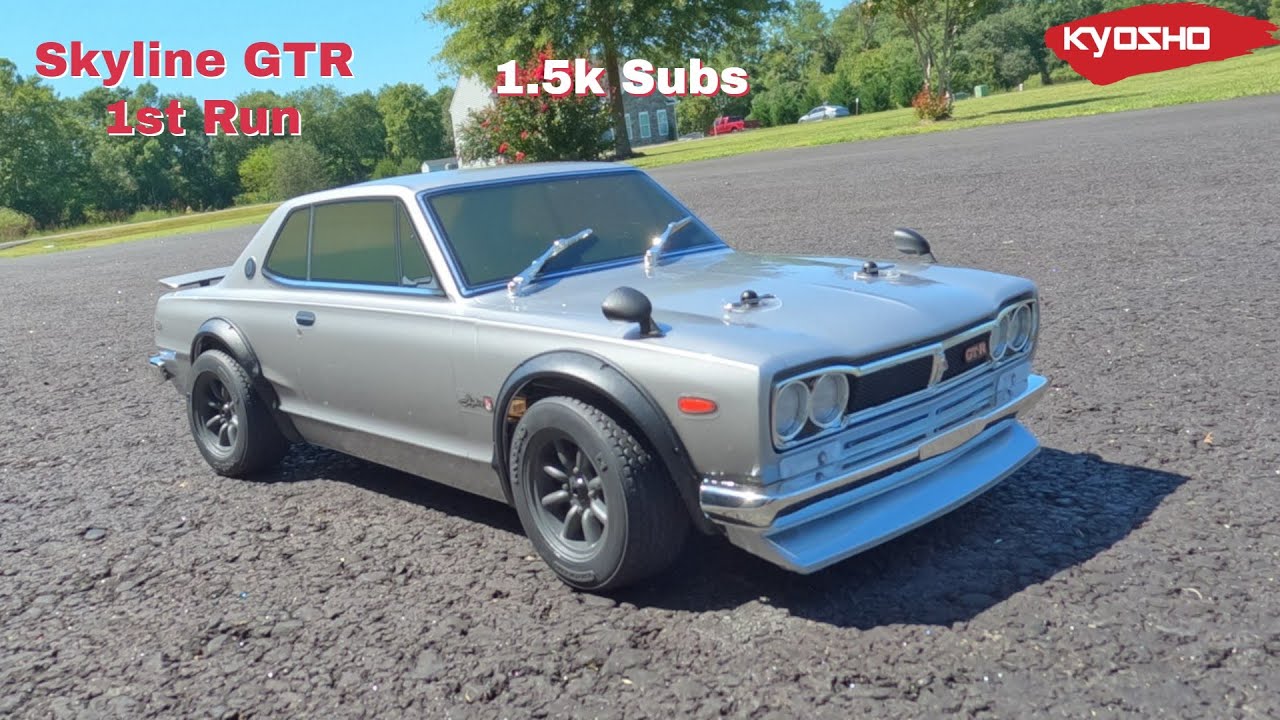 Kyosho Skyline GTR And 1.5k Sub #rc #kyosho #sparetimerc - YouTube
