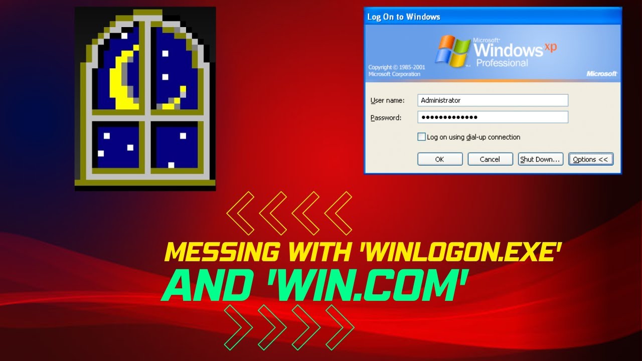 Messing with winlogon.exe and win.com - YouTube