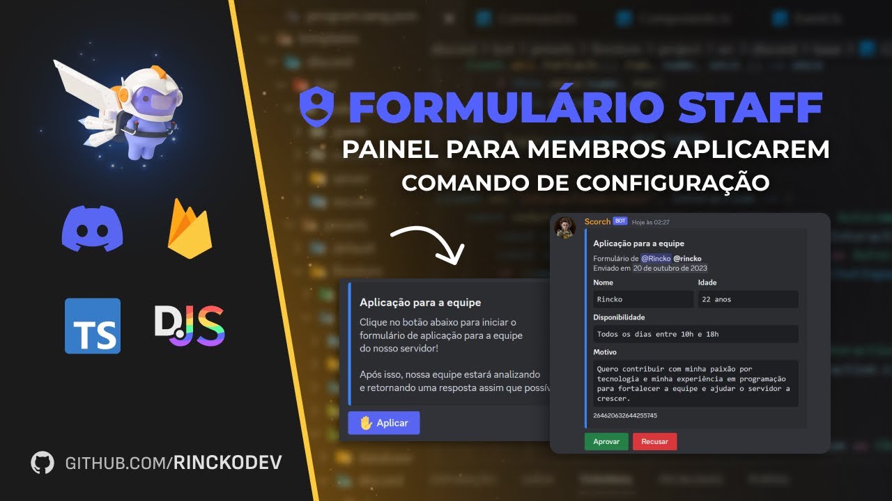 Sistema de formulário para a staff - DiscordJs v14 Typescript Firestore ...