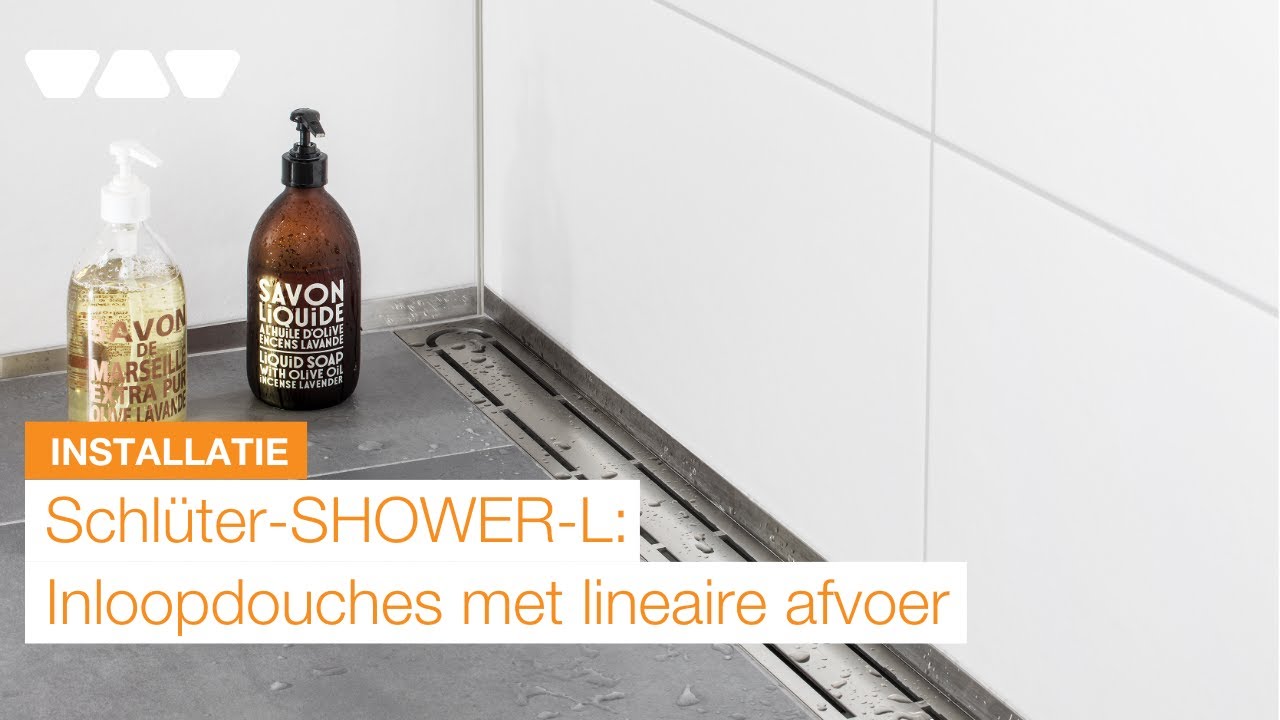 Schlüter-KERDI-SHOWER-LT/-LTS: Inloopdouches met lineaire afvoer - YouTube