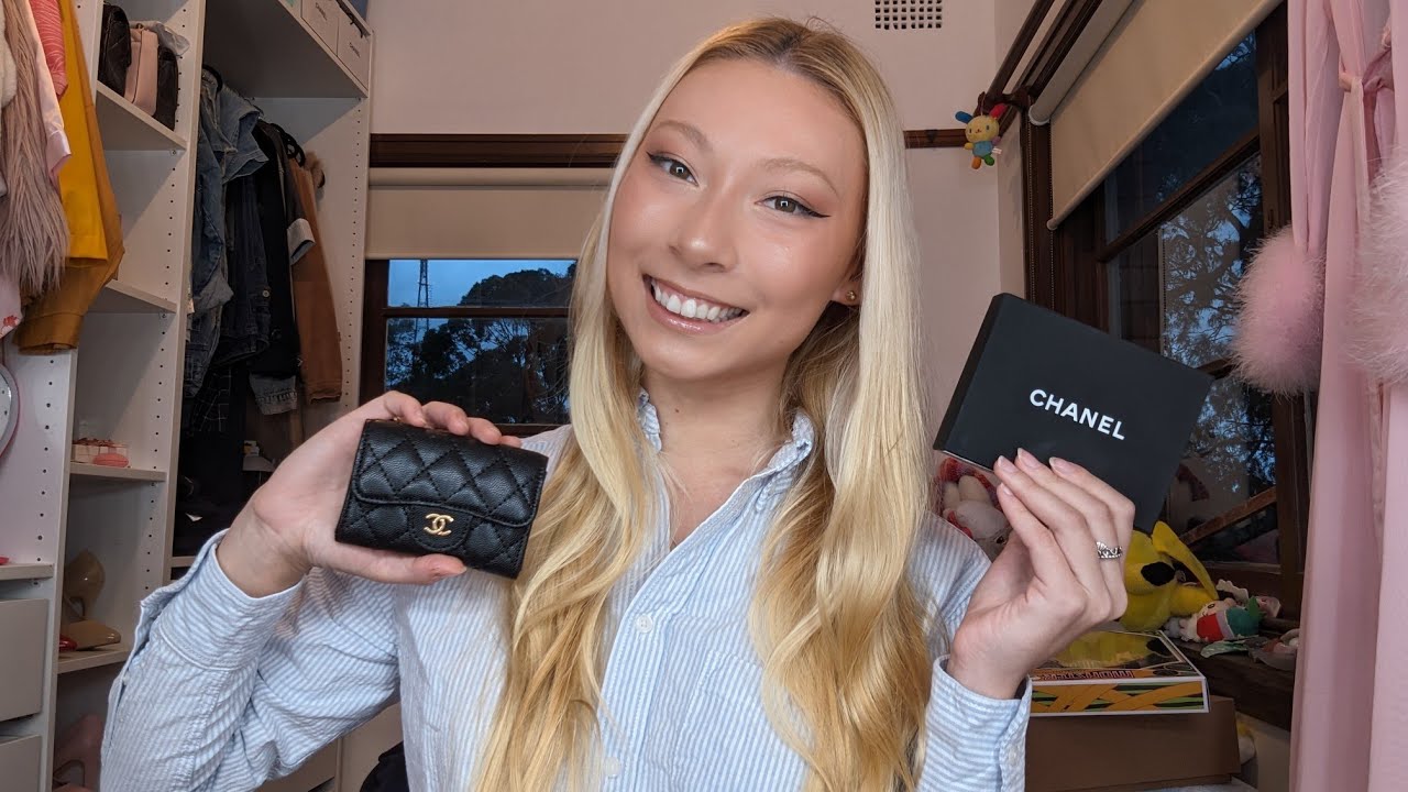 Chanel Classic Flap Short Wallet Dupe from DH Gate! 🖤🦁🌹 Black Caviar ...