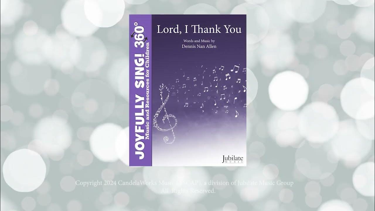 Lord, I Thank You | Digital Reading Session - YouTube