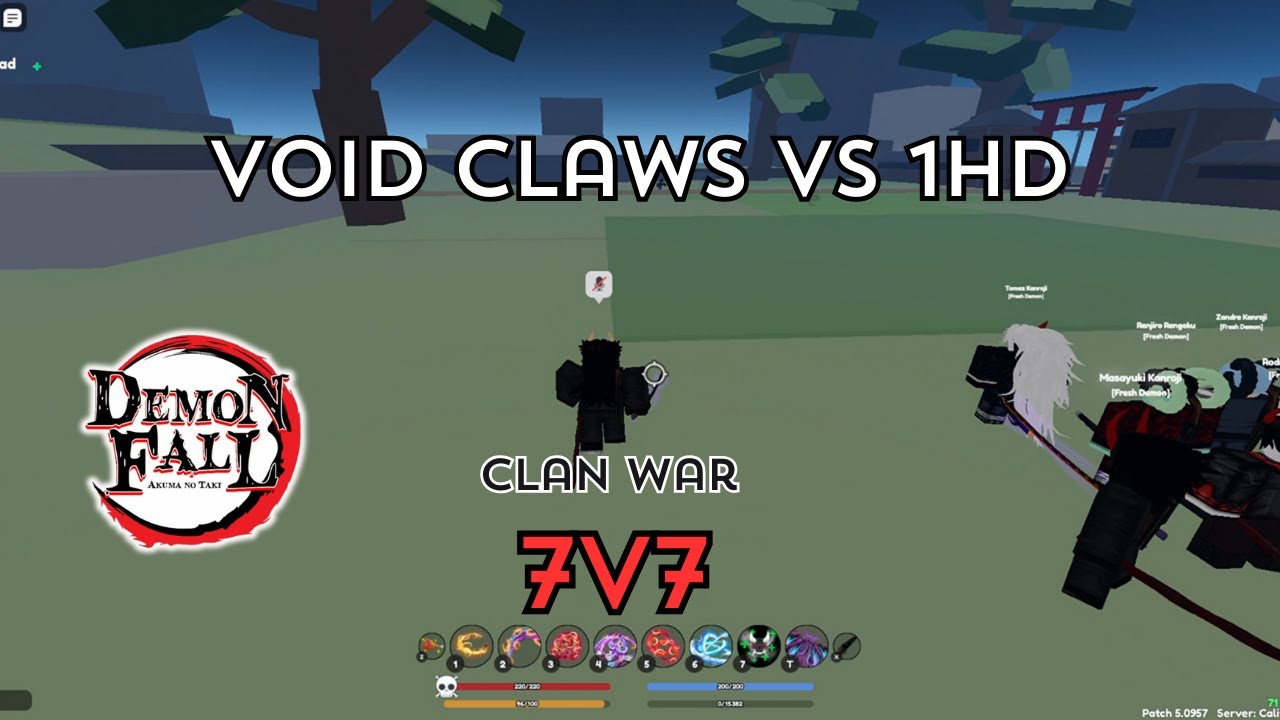 Void Claws vs 1hd 7v7 Relay War (kim gets destroyed) | Demonfall - YouTube