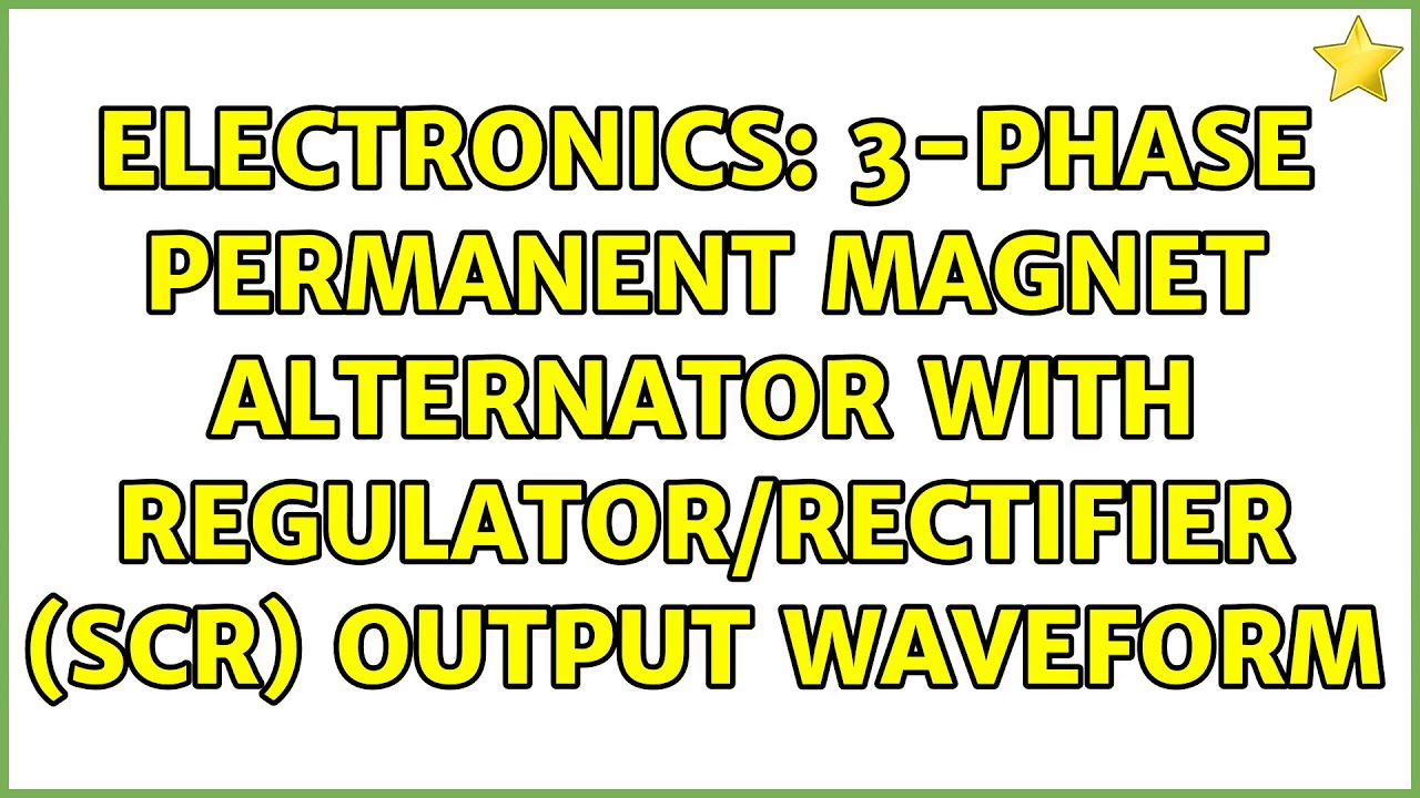 Electronics: 3-Phase Permanent Magnet Alternator with Regulator ...