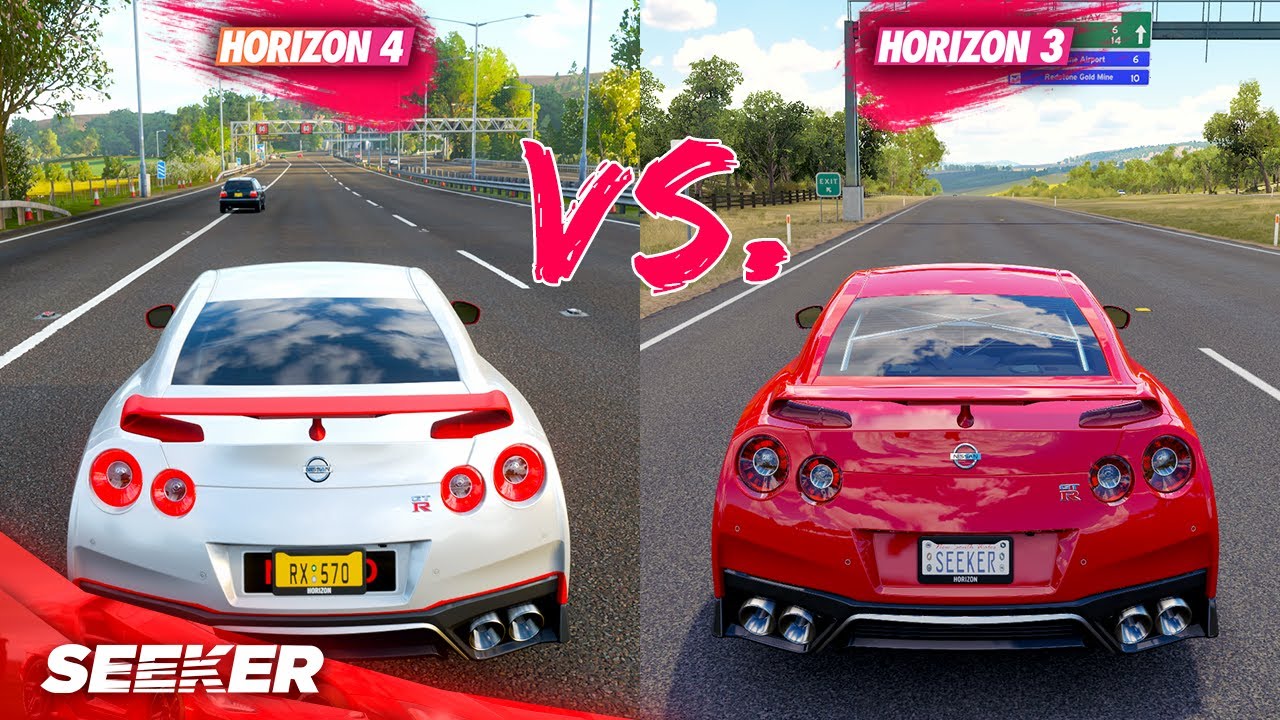 Forza Horizon 3 Vs Forza Horizon 4 Nissan GT-R 2017 - Sonido Derrape ...