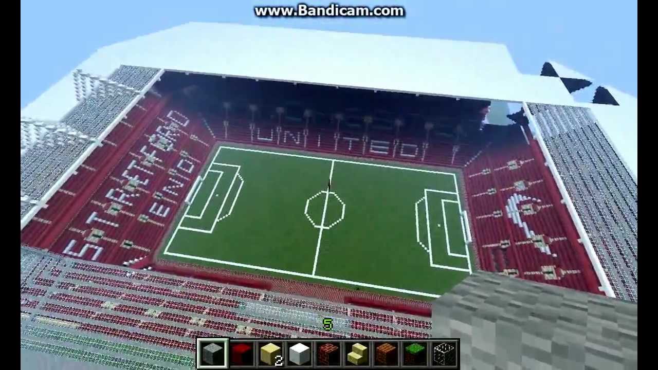 Man Utd Old Trafford Minecraft Epic Build Day 5 Video #3 - YouTube