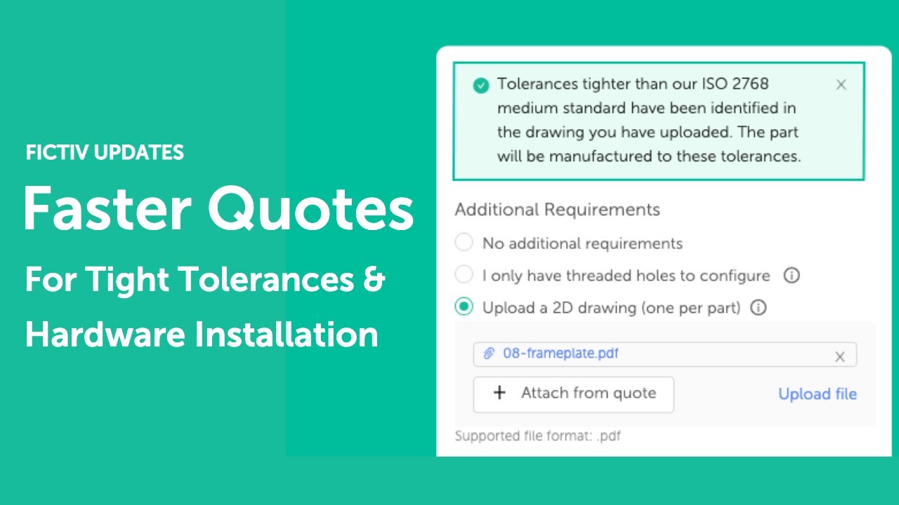 Fictiv Updates: Faster Quotes for Tight Tolerances & Hardware ...
