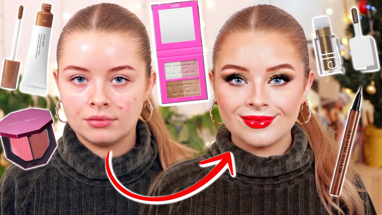 NEW IN MAKEUP!! Easy *Festive* Glam 🎄 - YouTube